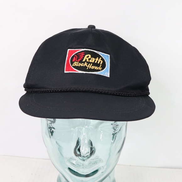 Vintage | Accessories | Vtg 8s Rath Black Hawk Trains Snapback Hat Cap ...